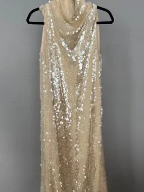 Altuzarra | Dresses | Altuzarra Noor Draped Sequin Chiffon Midi Dress ...